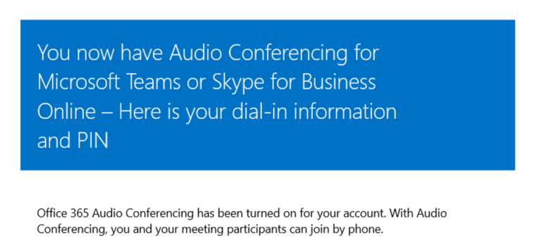 Microsoft Teams Audio Conferencing User Help Guide - Crestline IT Services